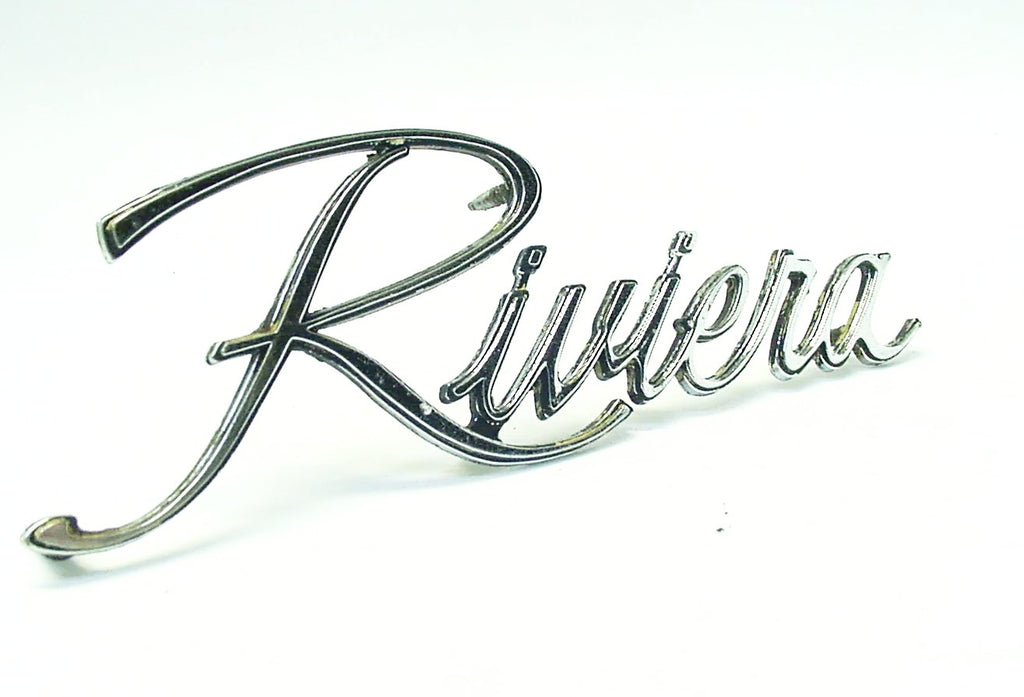 Buick Riviera Chrome Front Fender Emblem Badge Script 1971-1974 USED ...