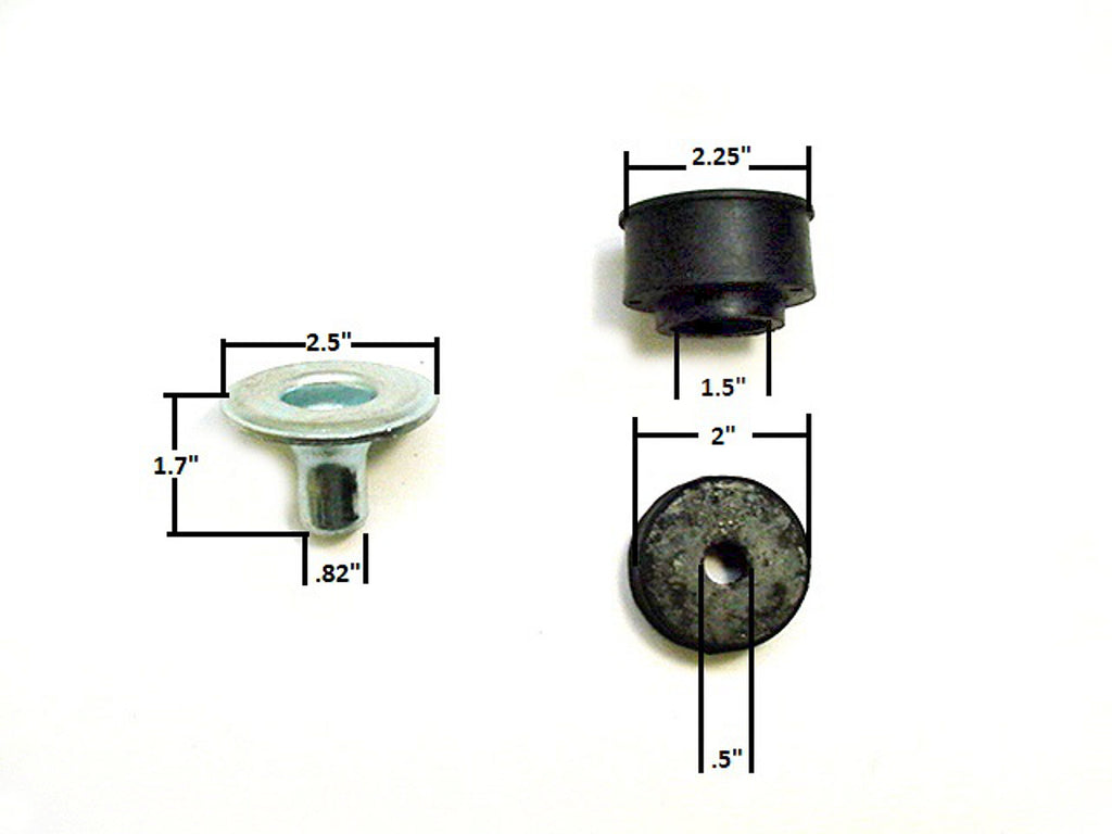 1967-89 Genuine GM Radiator Core Support Body Mount Bushing Kit NOS ...