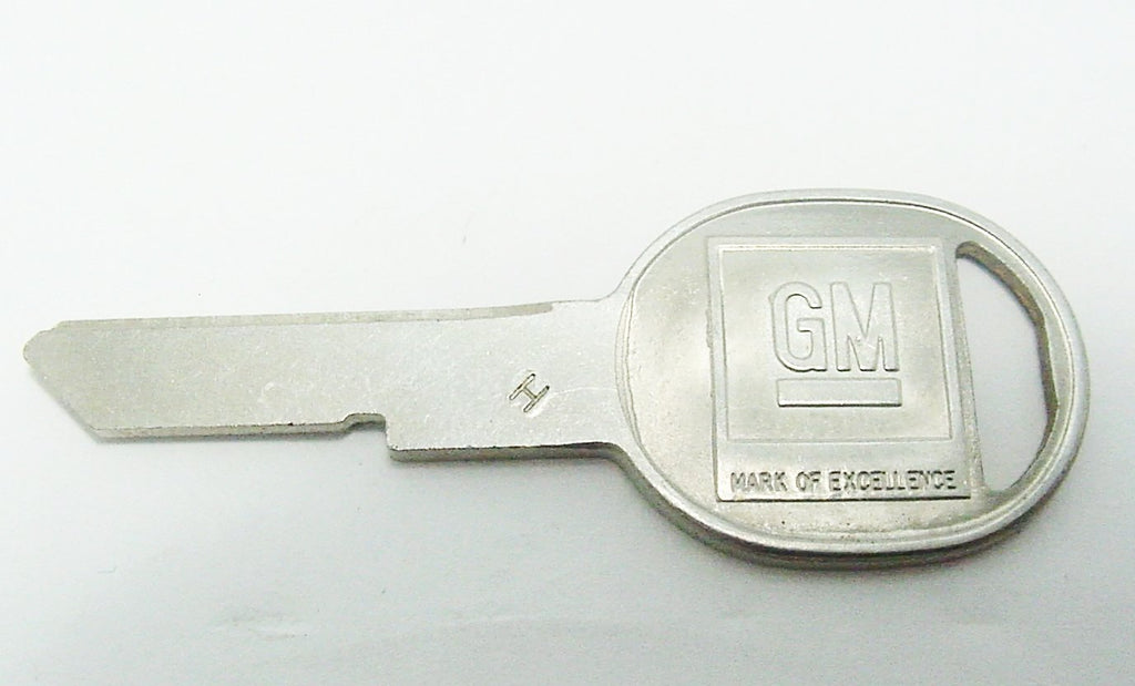 NOS Silver GM Ignition Key Blanks 69 73 77 81 Choose Door or Trunk "E ...