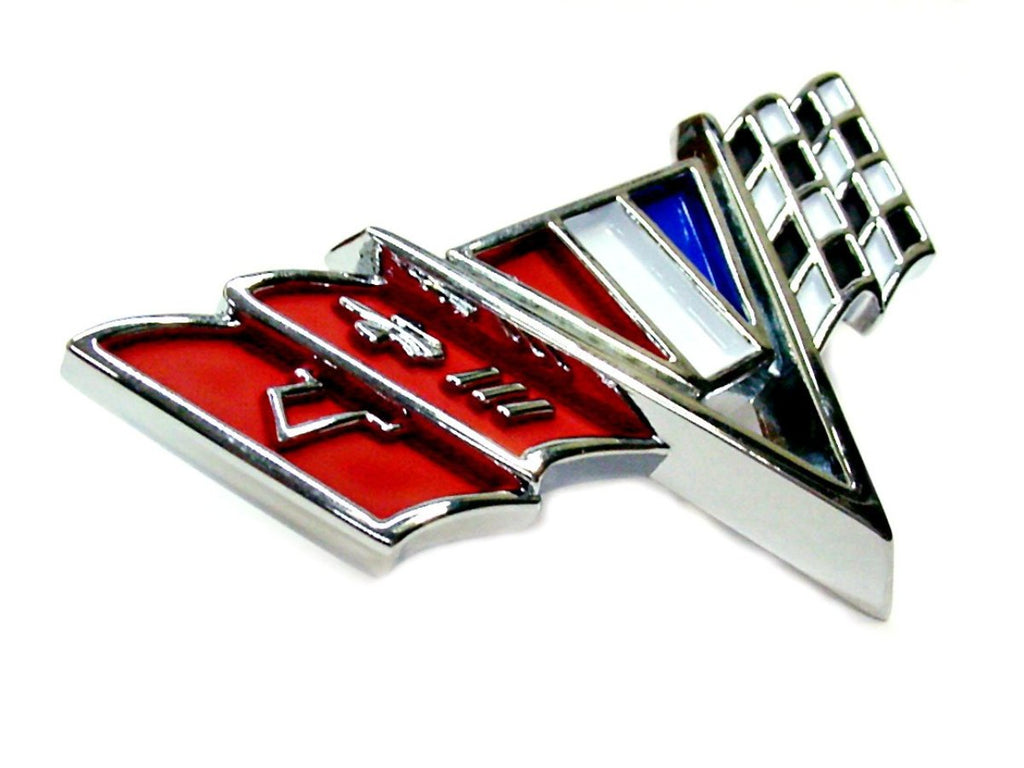1964-1967 Chevrolet Chrome"V-Flag" Front Fender Emblem Logo – Jurassic ...
