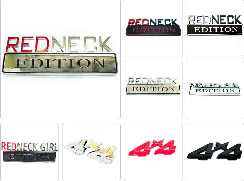 Redneck Edition/Redneck Girl Edition/4x4 Body Emblems – Jurassic ...